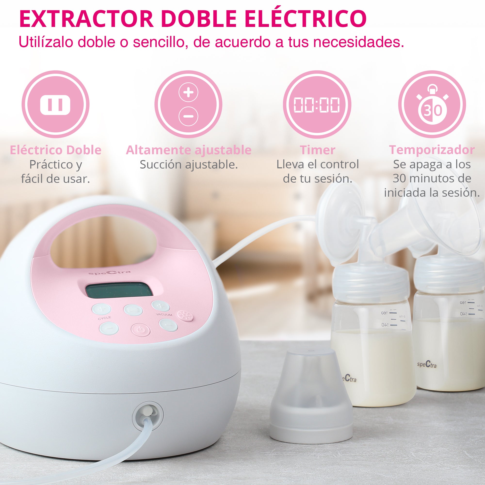 SPECTRA S2 PLUS, Extractor Doble Eléctrico – Spectra MX
